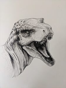 Creating a T-Rex with Copic Multiliner SP Pens » Mega Pencil